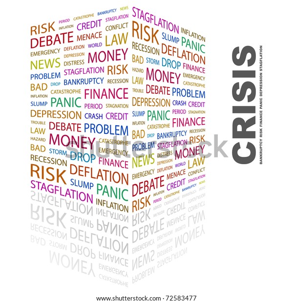 Crisis Word Collage On White Background Stock Vector (Royalty Free ...
