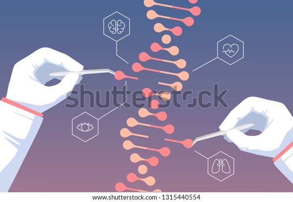 Crispr Cas9 Genetic Engineering Gene Editing Stock Vector (Royalty Free ...