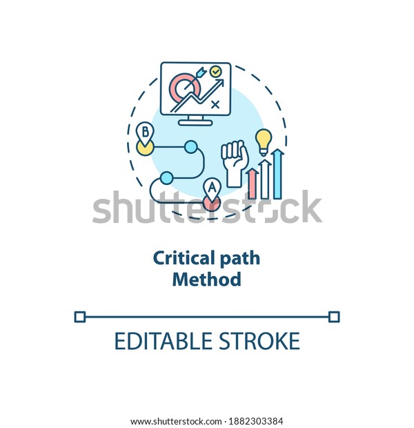 Critical Path Method Concept Icon Software Stock Vector (Royalty Free ...