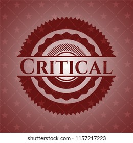 Critical Red Emblem Retro Stock Vector (Royalty Free) 1157217223 ...