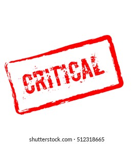 Critical Red Rubber Stamp Isolated On Stock Vector (Royalty Free) 512318665