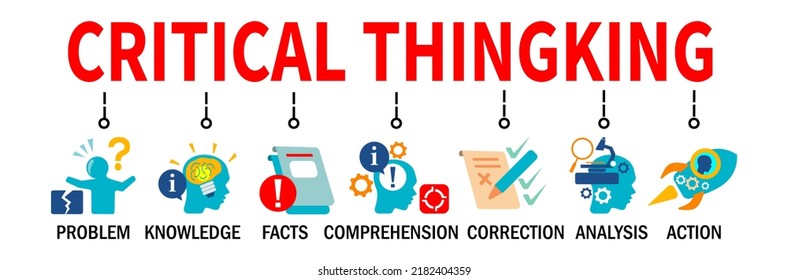 Critical Thinking Banner Critical Thinking Concept Stock Vector ...