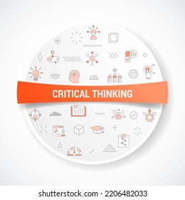 Critical Thinking Concept Icon Concept Round Stock Vector (Royalty Free ...