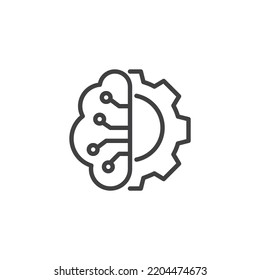 Critical Thinking Line Icon Intellectual Process Stock Vector (Royalty ...