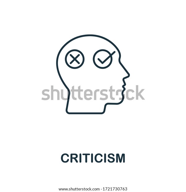 Criticism Icon Personality Collection Simple Line Stock Vector (Royalty ...