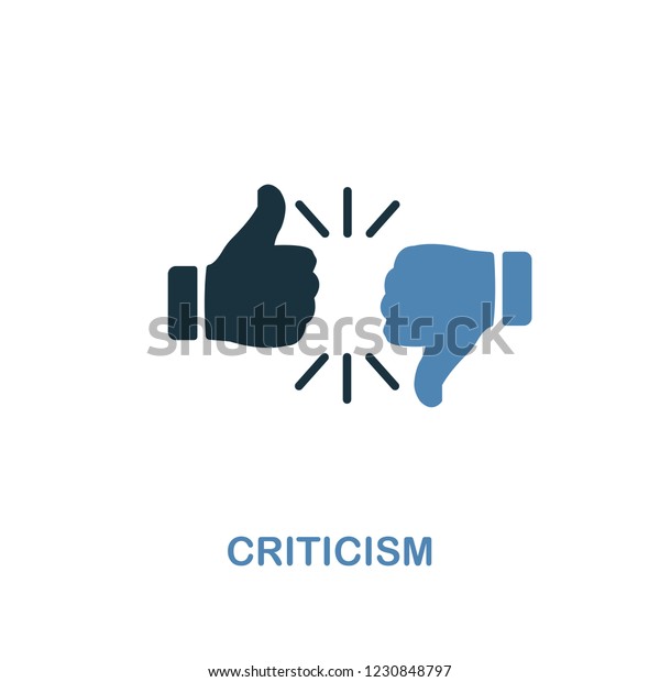 Criticism Icon Two Colors Premium Design Stock Vector (Royalty Free ...