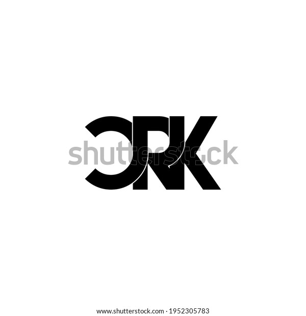 Crk Letter Original Monogram Logo Design: เวกเตอร์สต็อก (ปลอดค่า ...