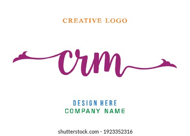 Crm Lettering Logo Simple Easy Understand Stock Vector (Royalty Free ...