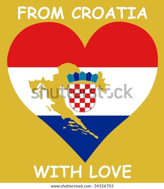 Croatia Love Stock Vector (Royalty Free) 34326703 | Shutterstock