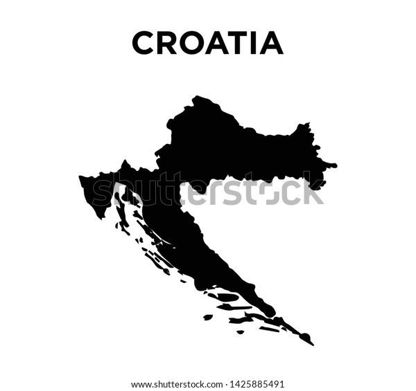 Croatia Map Icon Vector Illustration: Stock-Vektorgrafik (Lizenzfrei ...