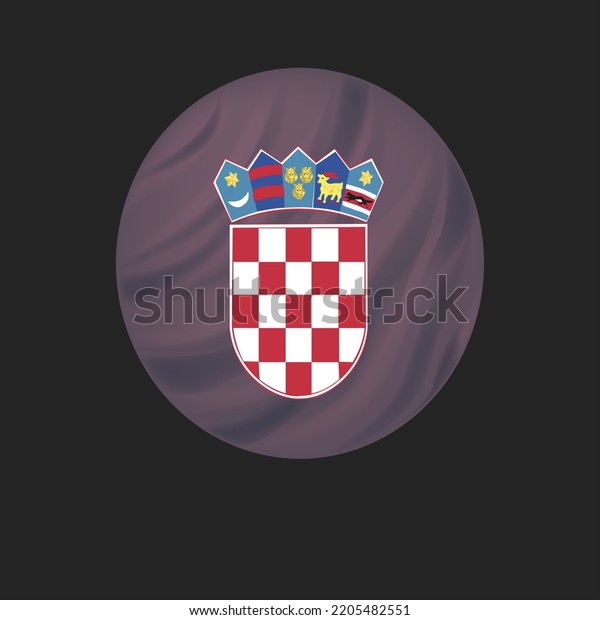 Croatia Symbol Flag Black Background Vector Stock Vector (Royalty Free ...
