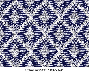Crochet Seamless Pattern Knitted Woven Macrame Stock Vector (Royalty ...