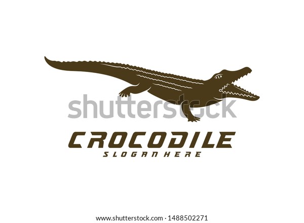 Crocodile Logo Vector Alligator Emblem Template Stock Vector (Royalty ...
