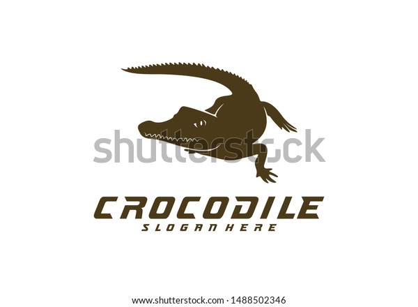 Crocodile Logo Vector Alligator Emblem Template Stock Vector (Royalty ...