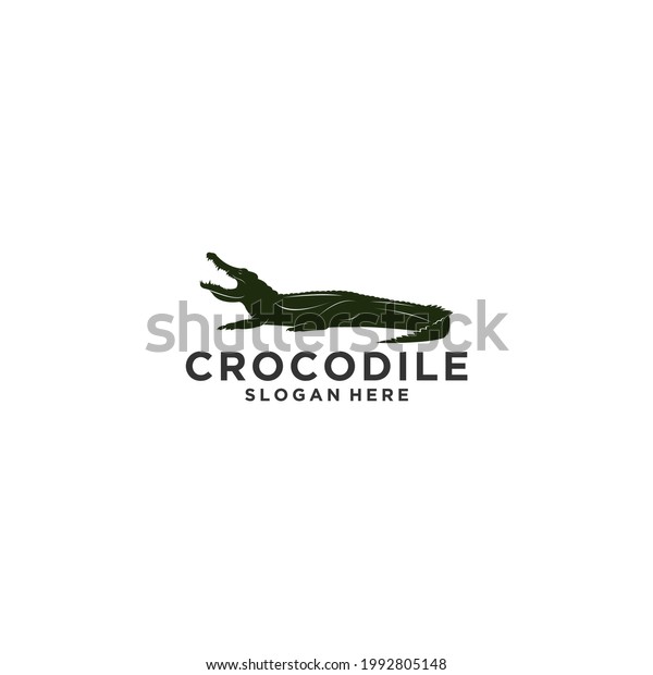 Crocodile Logo White Background Stock Vector (Royalty Free) 1992805148 ...