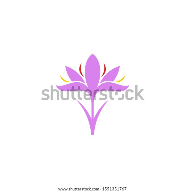 Crocus Logo Isolated Crocus On White Stock Vector (Royalty Free ...