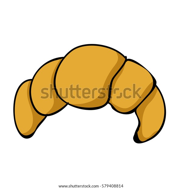 Croissant Cartoon Drawing Vector Stock Vector (Royalty Free) 579408814