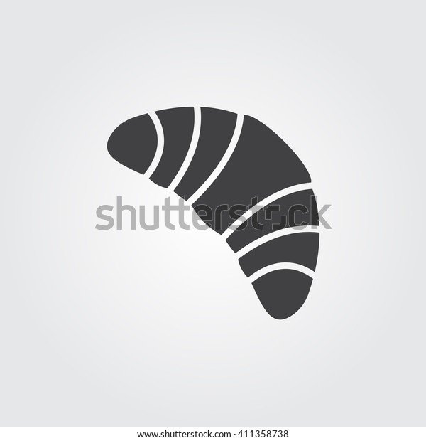 Croissant Icon Vector Solid Illustration Pictogram Stock Vector ...