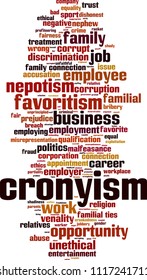 Cronyism Word Cloud Concept Vector Illustration Stock Vector (Royalty ...