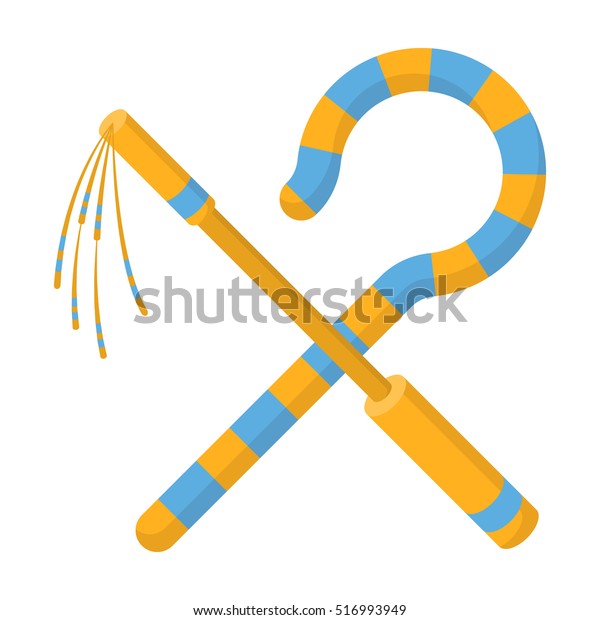 Crook Flail Icon Cartoon Style Isolated: vector de stock (libre de ...
