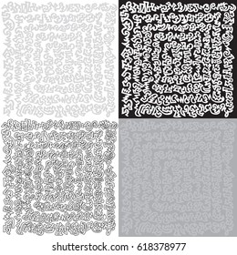 Crooked Freehand Marker Lines Pattern Black Stock Vector (Royalty Free ...