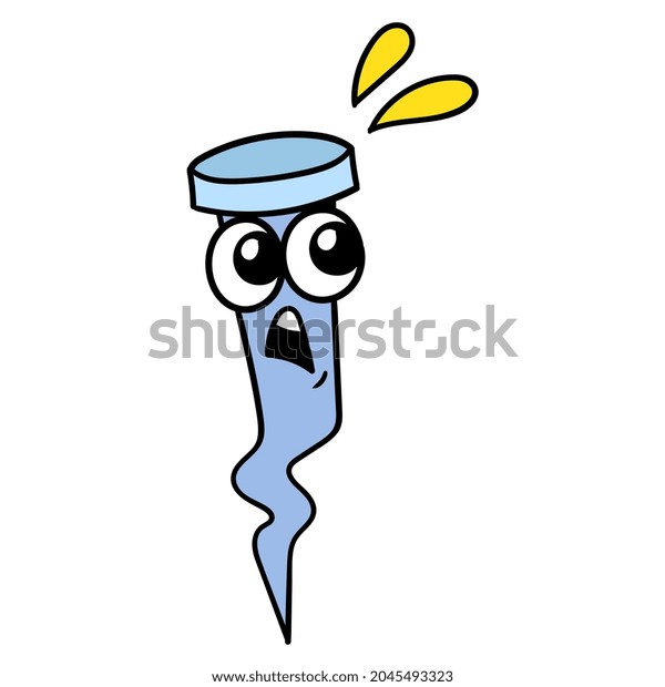 Crooked Spikes Face Shocked Scared Vector Stock Vector (Royalty Free ...