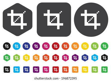 Crop Button Stock Vector (Royalty Free) 196872395 | Shutterstock