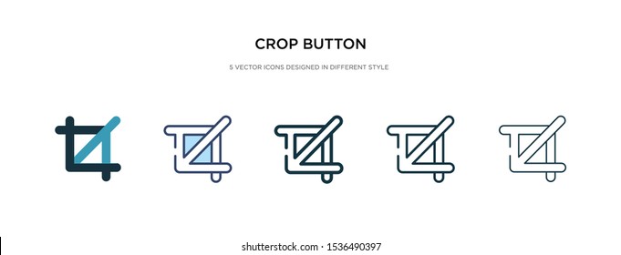 Crop Button Icon Different Style Vector Stock Vector (Royalty Free ...