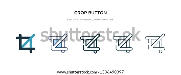 Crop Button Icon Different Style Vector Stock Vector (Royalty Free ...