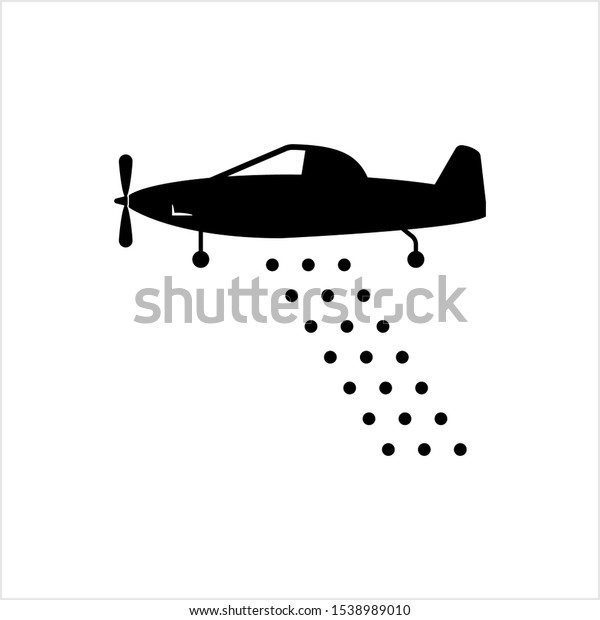 Crop Duster Icon Aircraft Spray Pesticides Stock Vector (Royalty Free ...