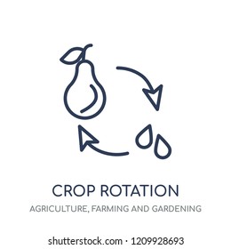 Crop Rotation Icon Crop Rotation Linear Stock Vector (Royalty Free ...