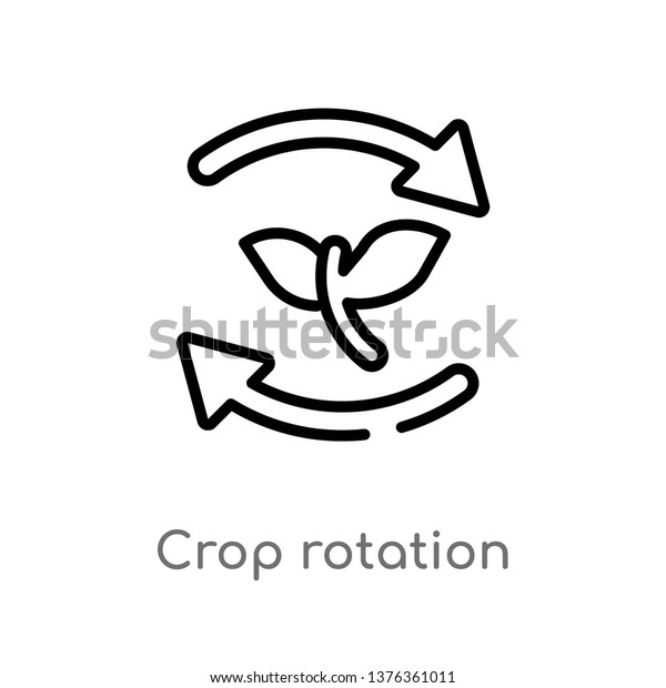 Crop Rotation Vector Line Icon Simple Stock Vector (Royalty Free ...