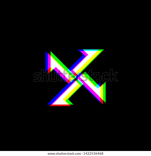 Cross Arrows Icon Red Green Blue Stock Vector (Royalty Free) 1422536468 ...