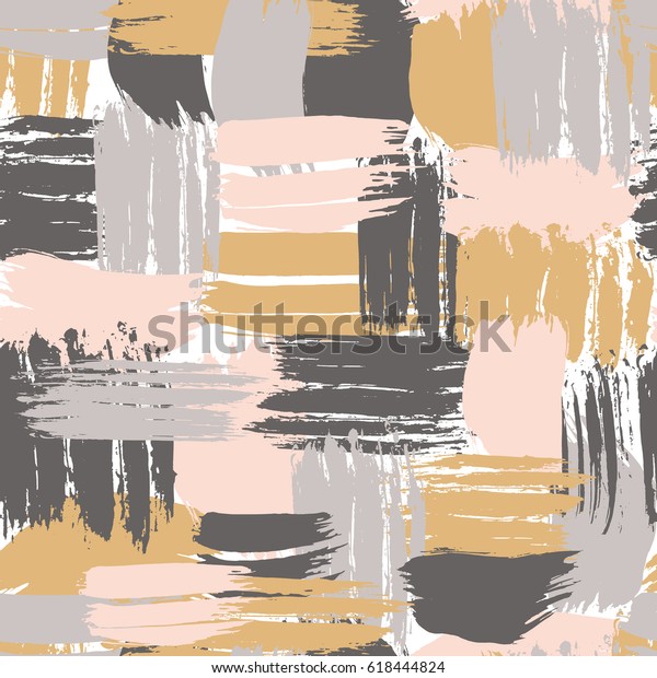 Cross Brush Strokes Seamless Bold Pattern Stock Vector (Royalty Free ...
