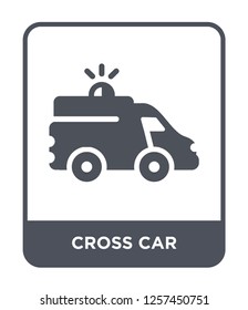 Cross Car Icon Vector On White Stock Vector (Royalty Free) 1257450751 ...