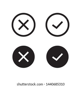 Cross Check Mark Symbol Icon Vector Stock Vector (Royalty Free ...