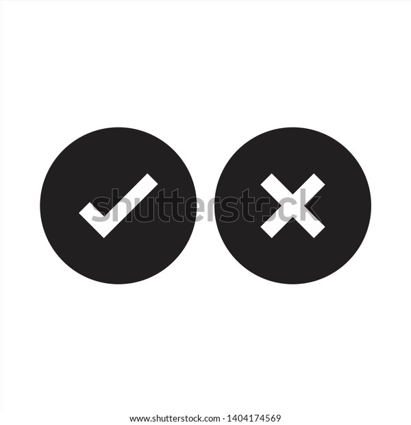 Cross Check Mark Symbol Icon Vector Stock-vektor (royaltyfri ...