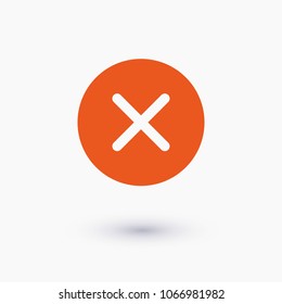 Cross Close Icon Vector Illustration Minimalist Stock Vector (Royalty ...