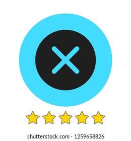 Cross Close Icon Vector Illustration Minimalist Stock Vector (Royalty ...