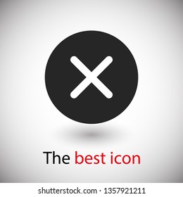 Cross Close Icon Vector Illustration Minimalist Stock Vector (Royalty ...