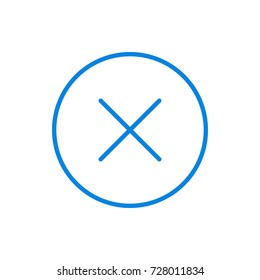 Cross Close Icon Vector Illustration Linear Stock Vector (Royalty Free ...