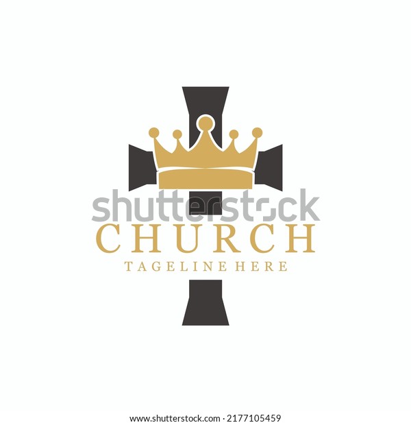 Cross Crown Logo Design Vector: เวกเตอร์สต็อก (ปลอดค่าลิขสิทธิ์ ...