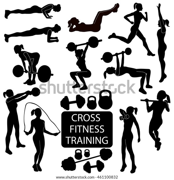 Cross-Fitness-Training Stock-Vektorgrafik (Lizenzfrei) 461100832