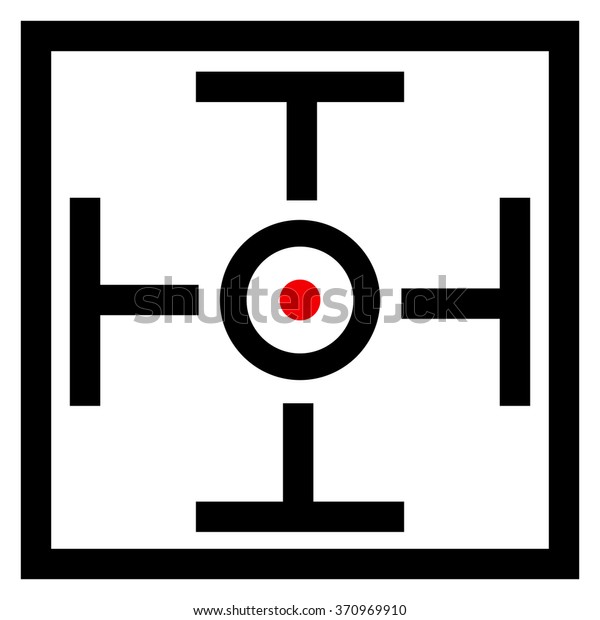 Cross Hair Target Mark Symbol Red Stock Vector (Royalty Free) 370969910 ...