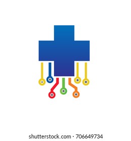 Cross Health Tech Logo Stock Vector (Royalty Free) 706649734 | Shutterstock