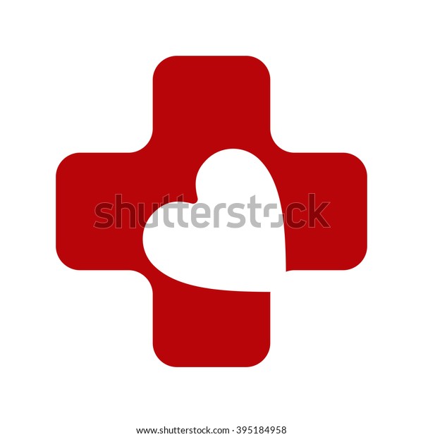 Cross Heart Logo Stock Vector (Royalty Free) 395184958 | Shutterstock