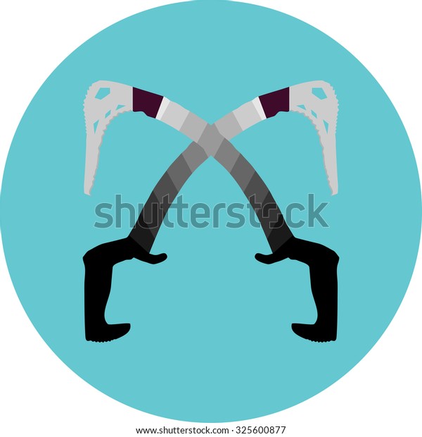 Cross Ice Axes Icon Mountain Rock: เวกเตอร์สต็อก (ปลอดค่าลิขสิทธิ์ ...