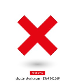 X Cross Icon Wrong Error Symbol Stock Vector (Royalty Free) 1261316767
