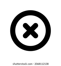 Cross Icon Circle Stock Vector (Royalty Free) 2068112138 | Shutterstock