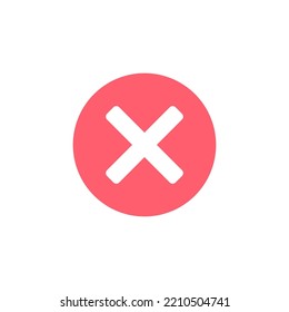 Cross Icon Concept Deny Mark Pictogram Stock Vector (Royalty Free ...